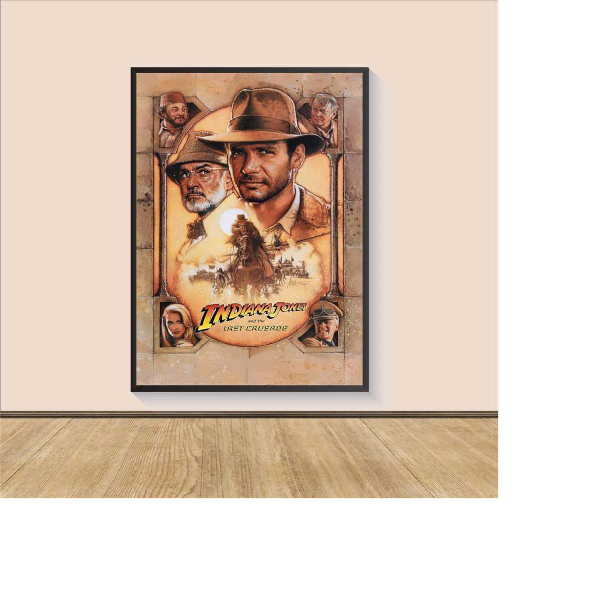 Indiana Jones and the Last Crusade Movie Poster Print, Canva | Inspire ...