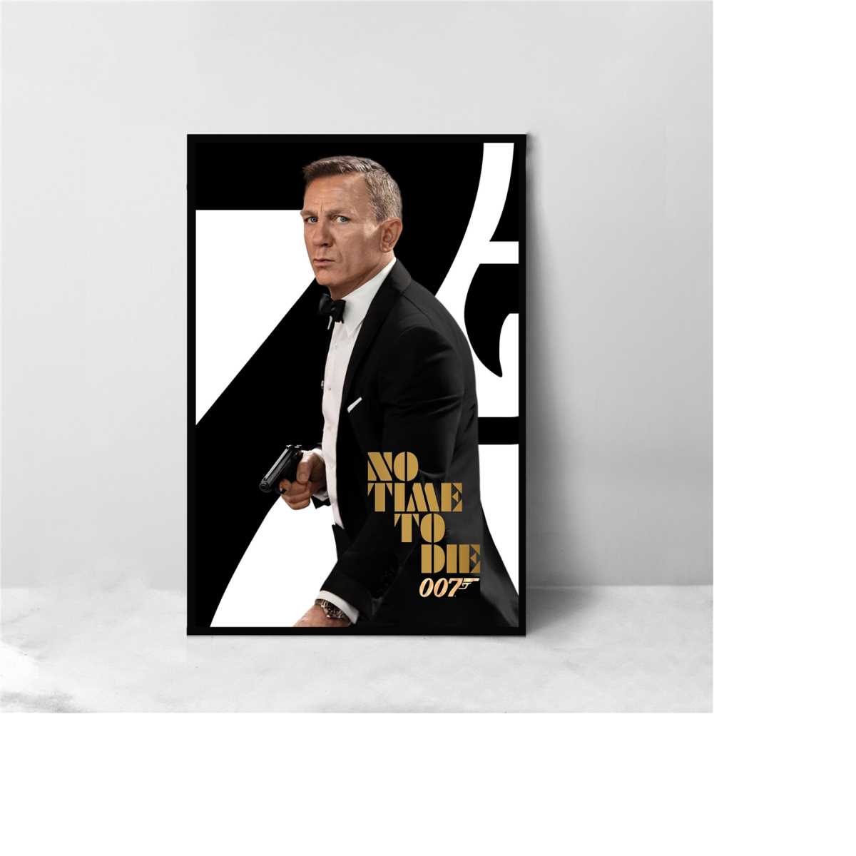 No Time to Die Movie Poster - High Quality Canvas Art Print - Inspire ...