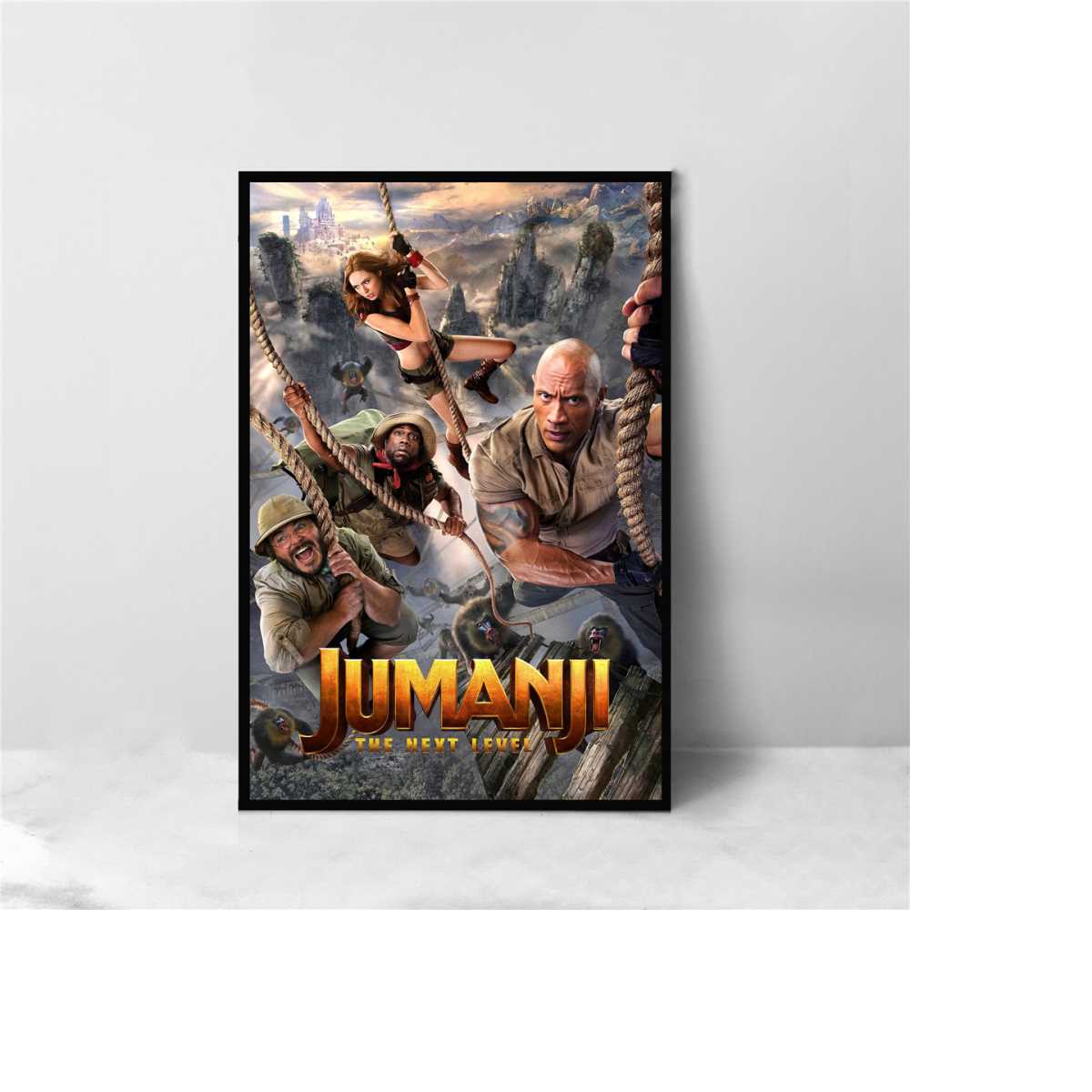 Jumanji The Next Level Movie Poster - High Quality Canvas Ar - Inspire Uplift