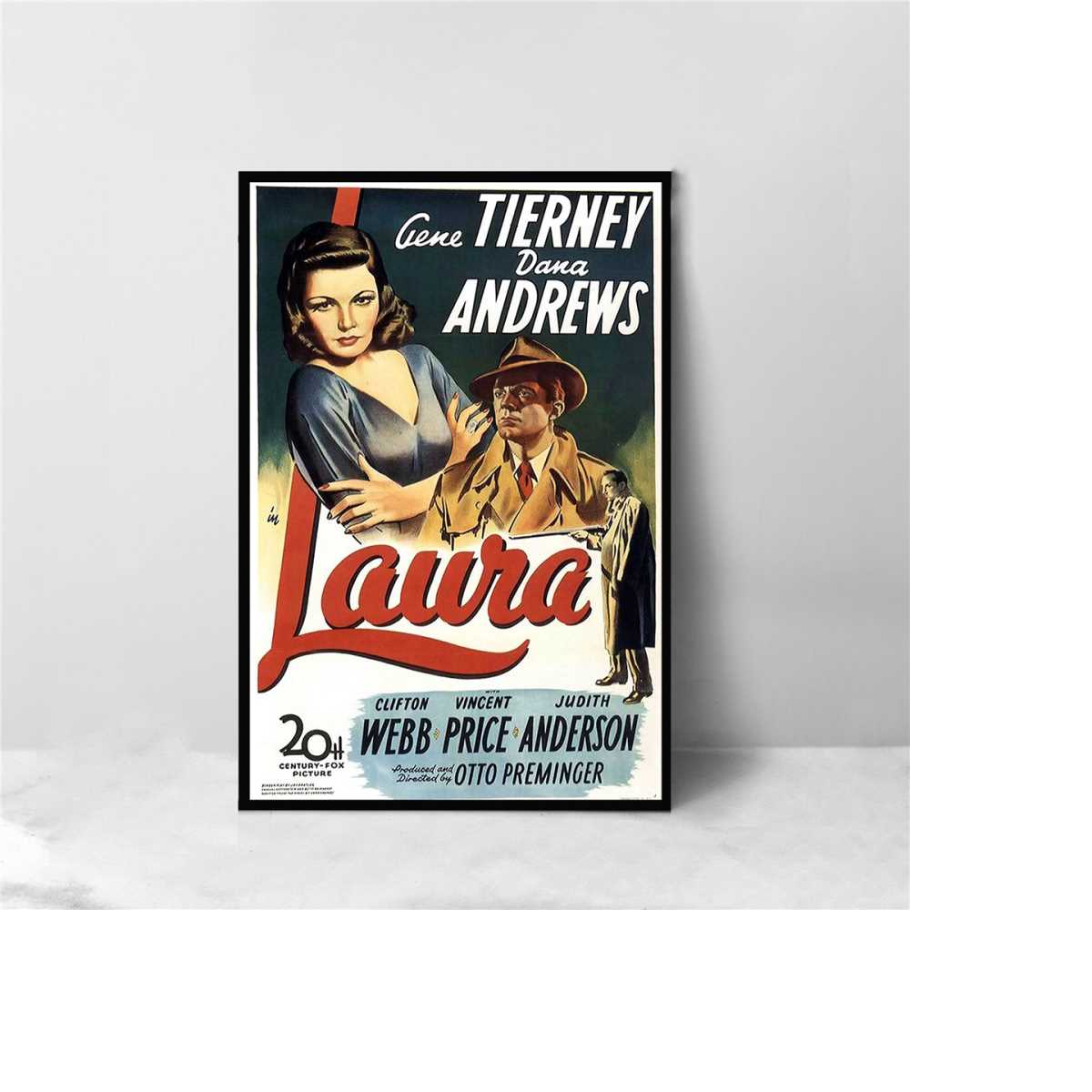 Laura Movie Poster - High Quality Canvas Art Print - Room De - Inspire ...