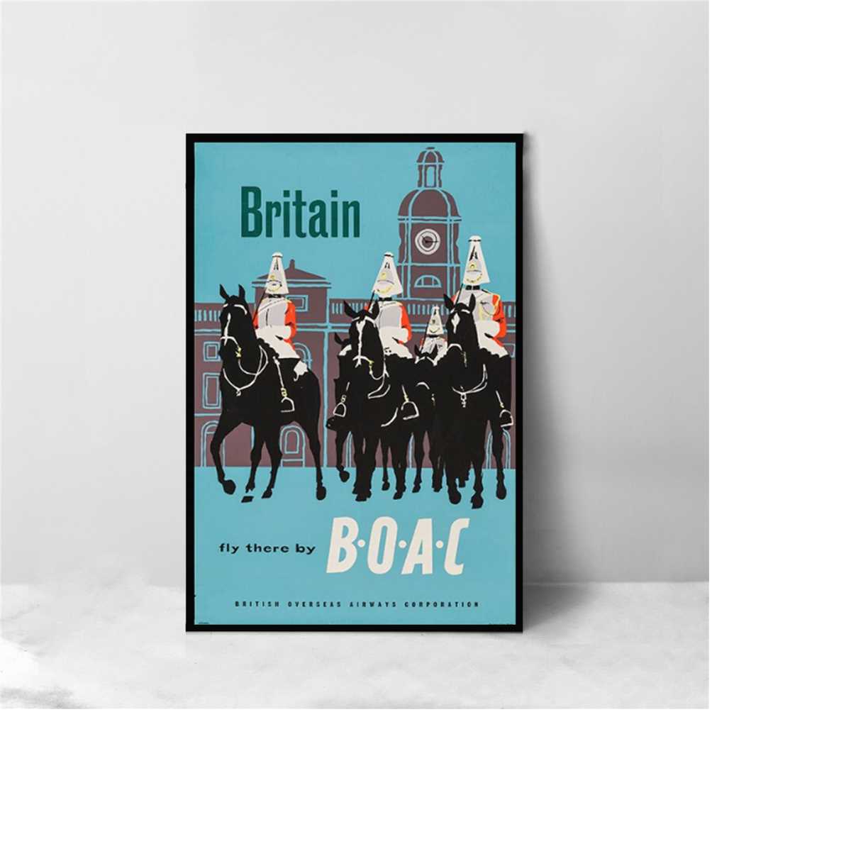 1960 Britain BOAC-Cunard Ltd Travel Poster - High Quality Ca | Inspire ...