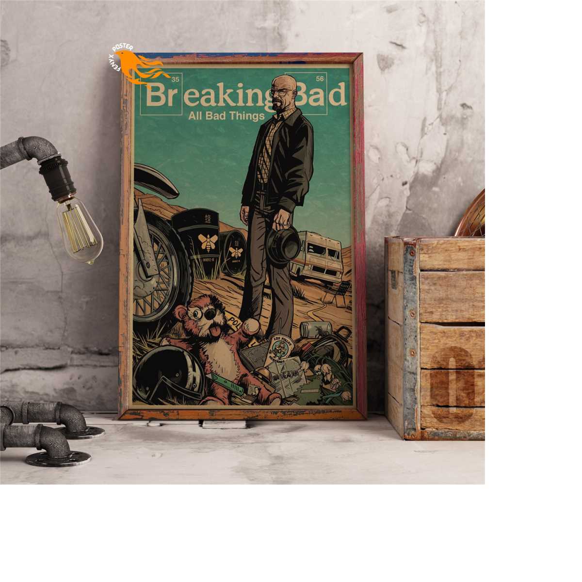 Breaking Bad Retro Poster, Kraft Paper Print, TV Series Wall | Inspire ...