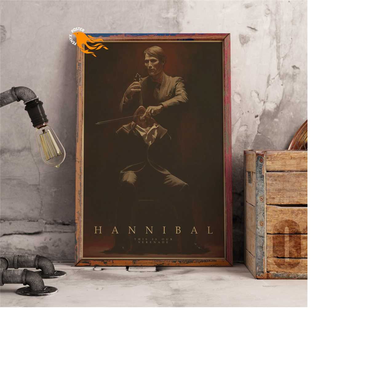 Hannibal Retro Poster, Kraft Paper Print, TV Series Wall Art | Inspire ...