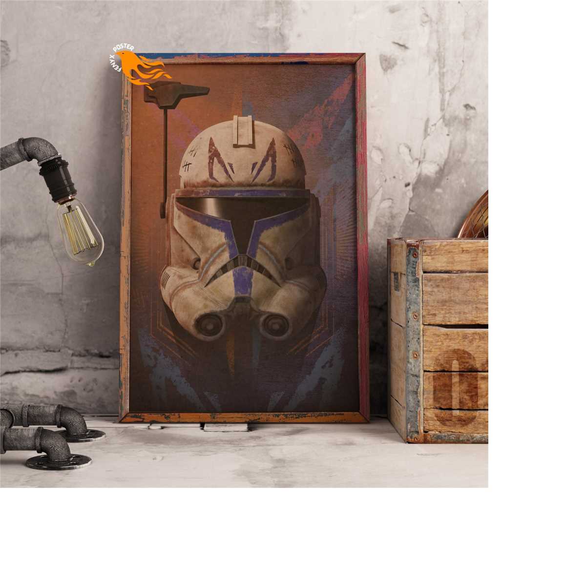 Star Wars Helmets Retro Poster, Kraft Paper Print, Movie Wal - Inspire ...