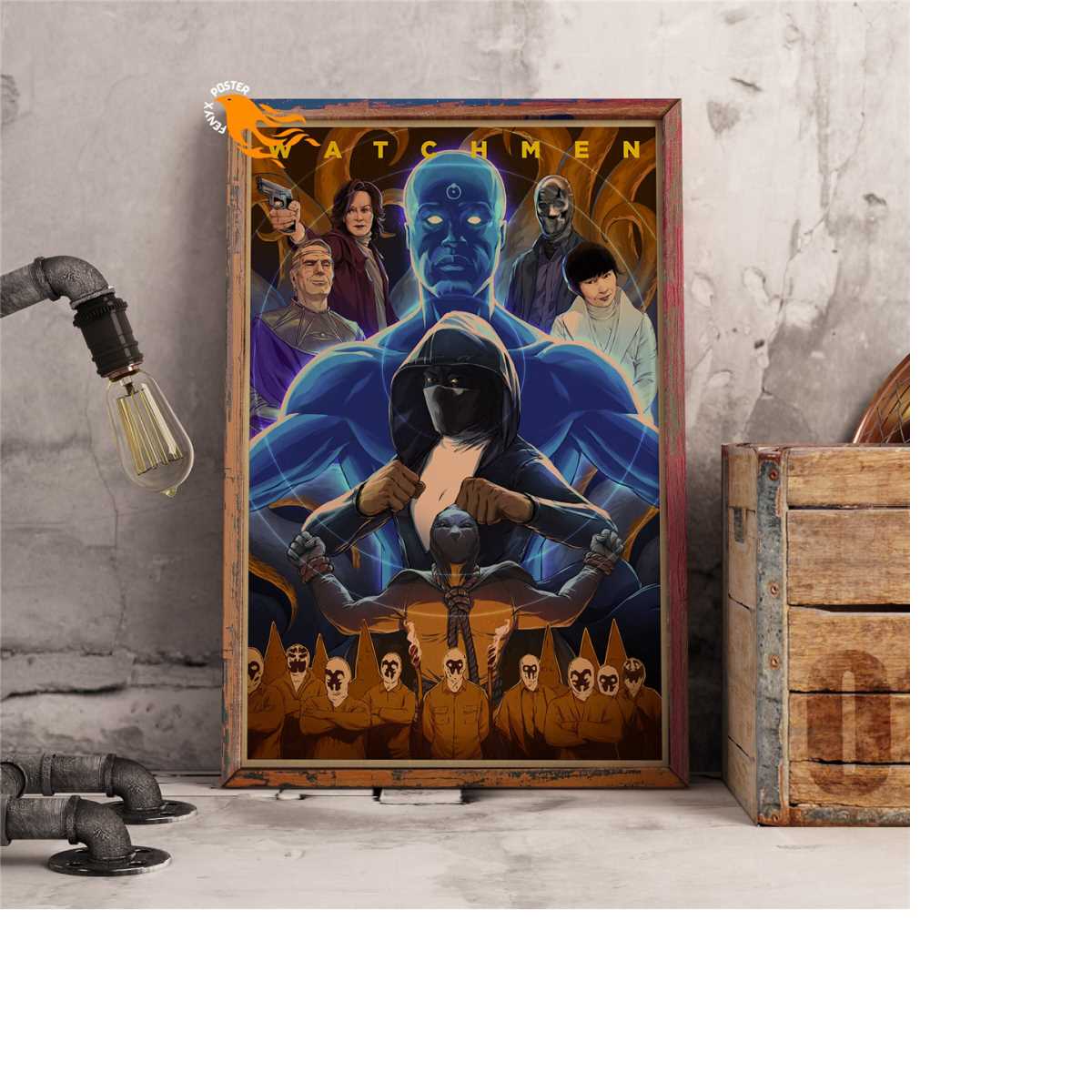 Watchmen Retro Poster, Kraft Paper Print, Movie Wall Art Gif | Inspire ...