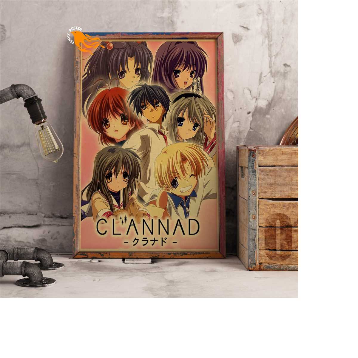 Clannad Retro Poster, Kraft Paper Print, Anime Wall Art Gift - Inspire ...