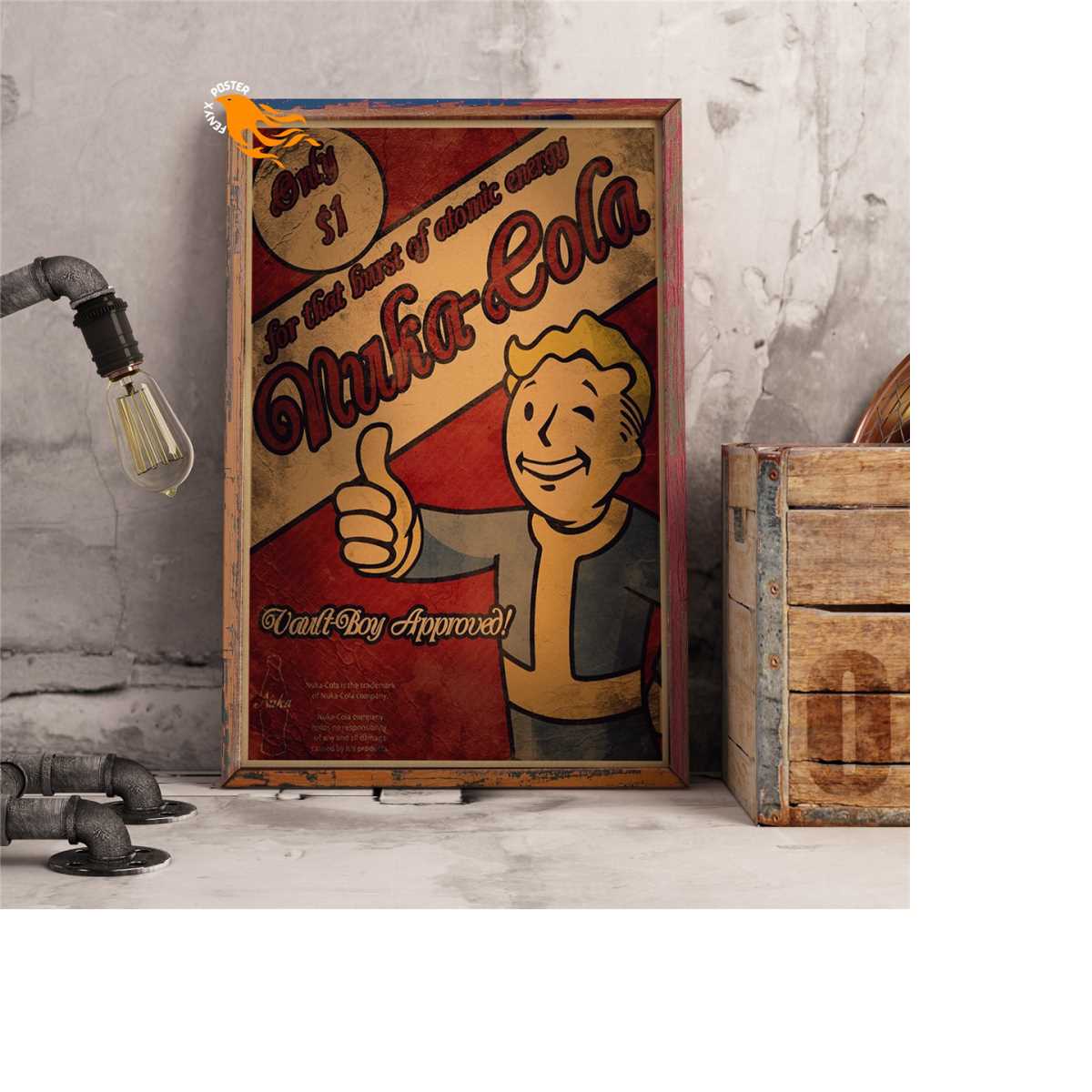 Fallout Retro Poster, Kraft Paper Print, Game Wall Art Gift | Inspire ...