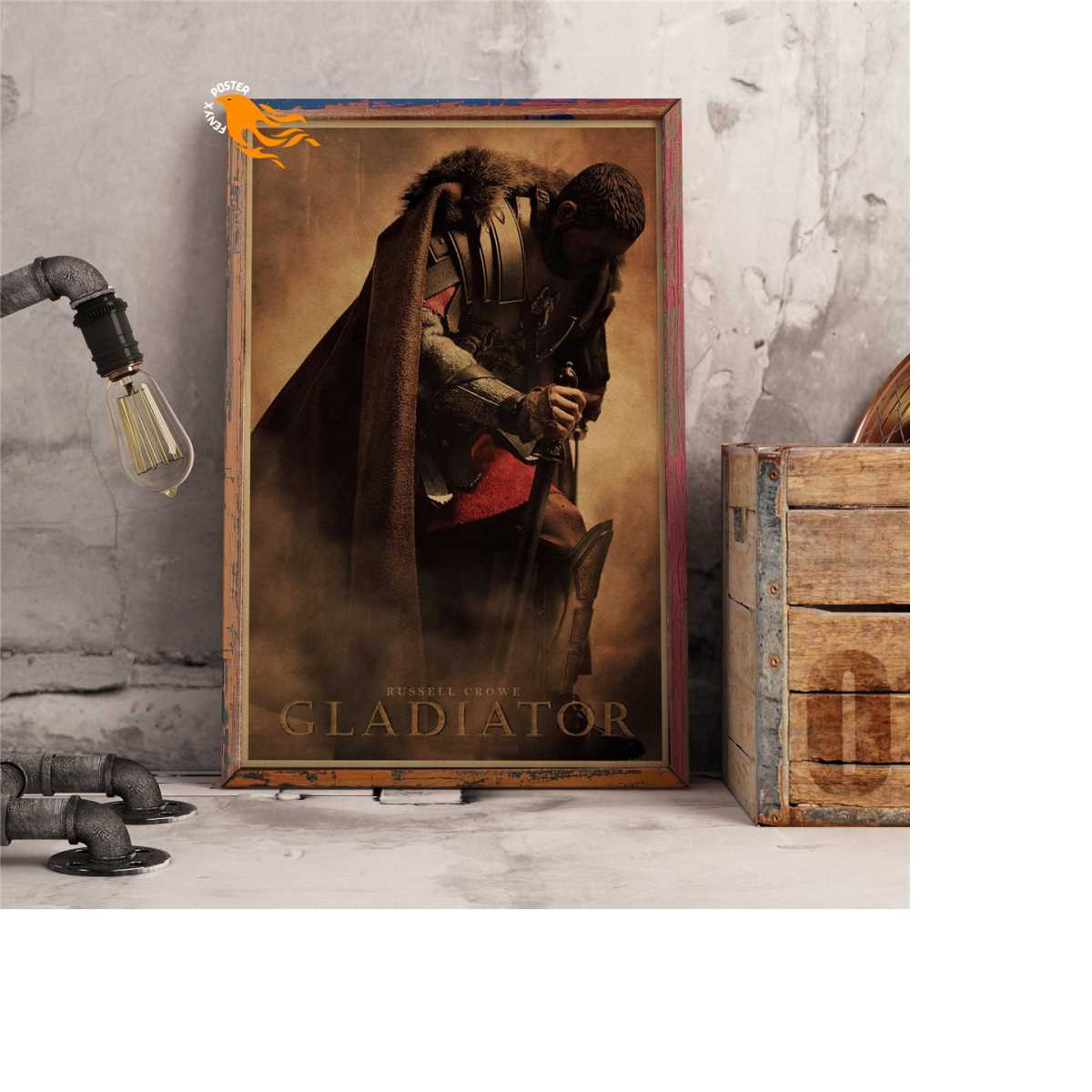 Gladiator Retro Poster, Kraft Paper Print, Movie Wall Art Gi | Inspire ...