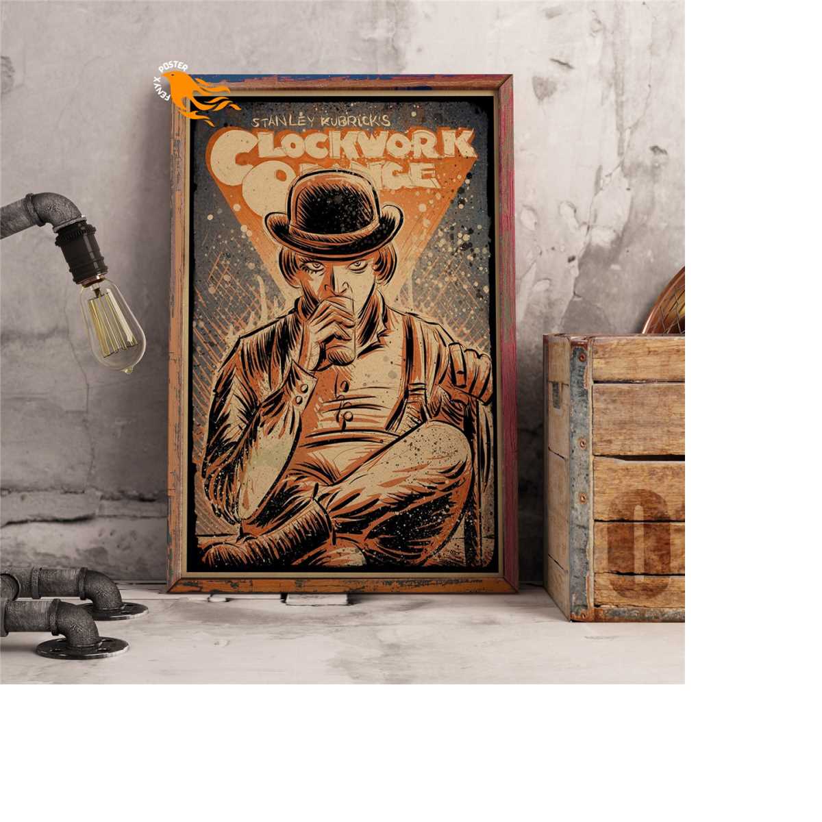 A Clockwork Orange Retro Poster, Kraft Paper Print, Movie Wa | Inspire ...