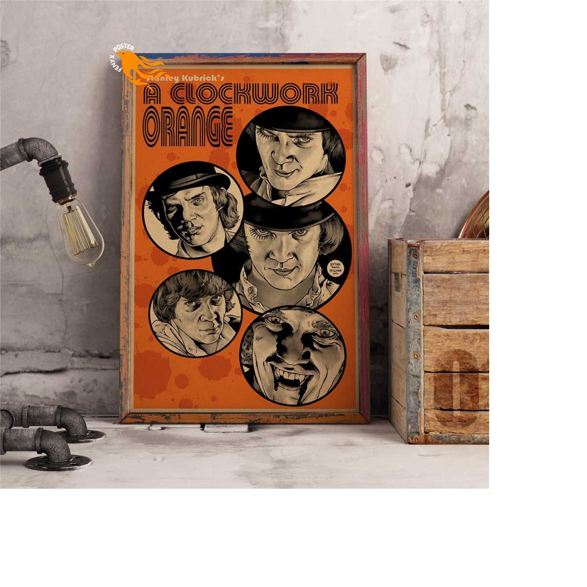 A Clockwork Orange Retro Poster, Kraft Paper Print, Movie Wa - Inspire ...