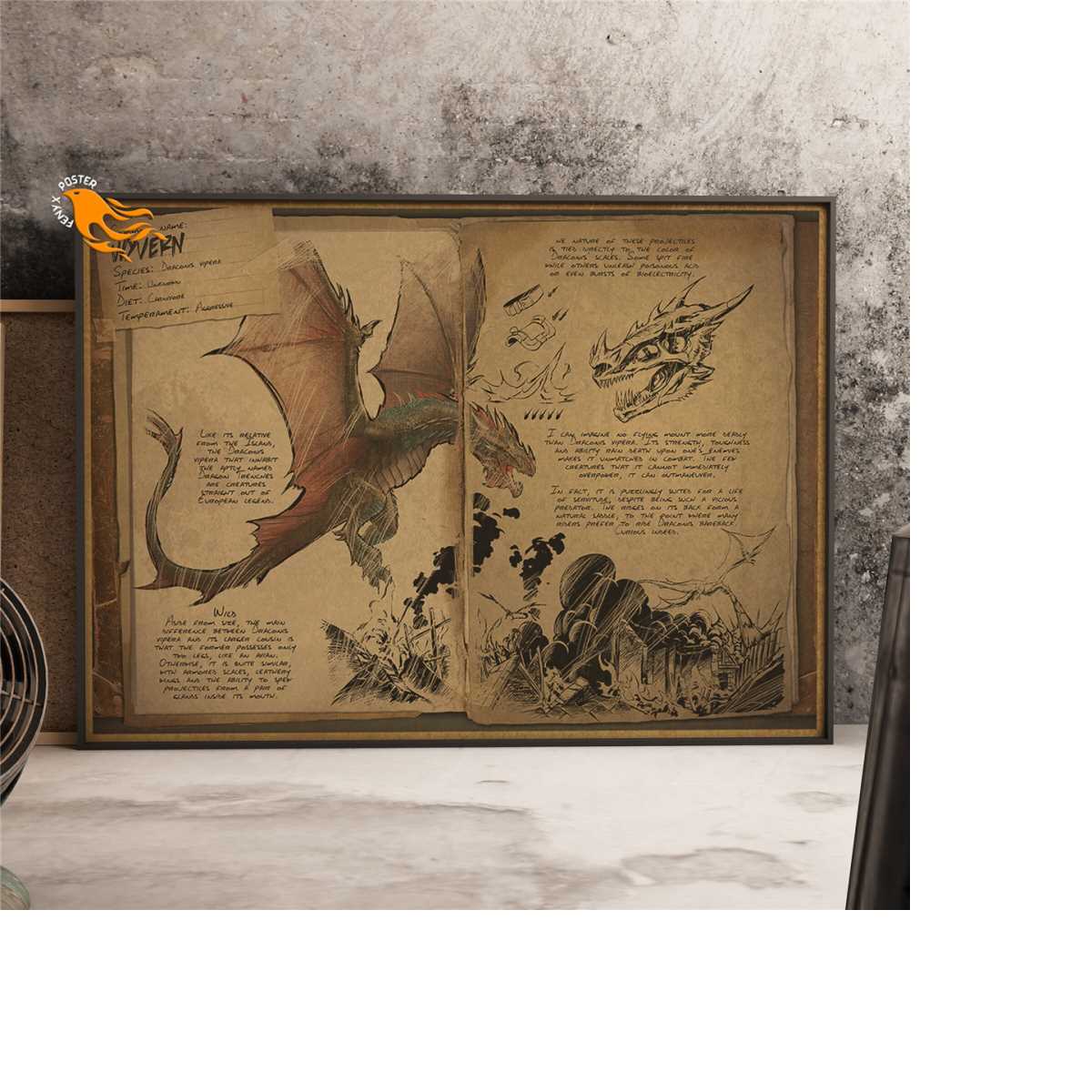 ARK: Survival Evolved Retro Poster, Kraft Paper Print, Game | Inspire ...