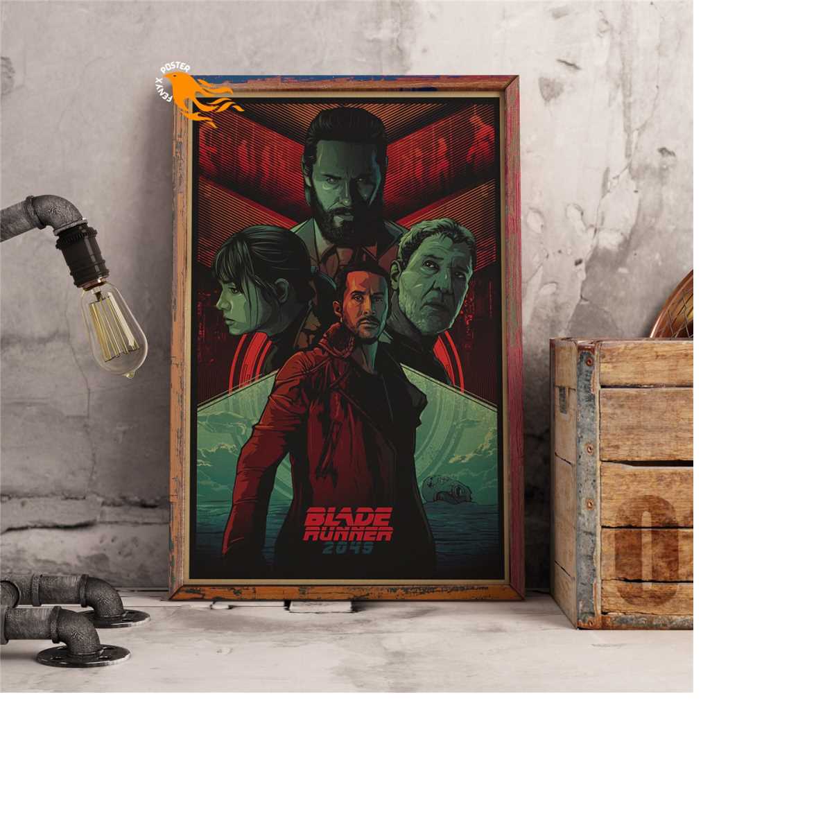 Blade Runner Retro Poster, Kraft Paper Print, Movie Wall Art - Inspire ...