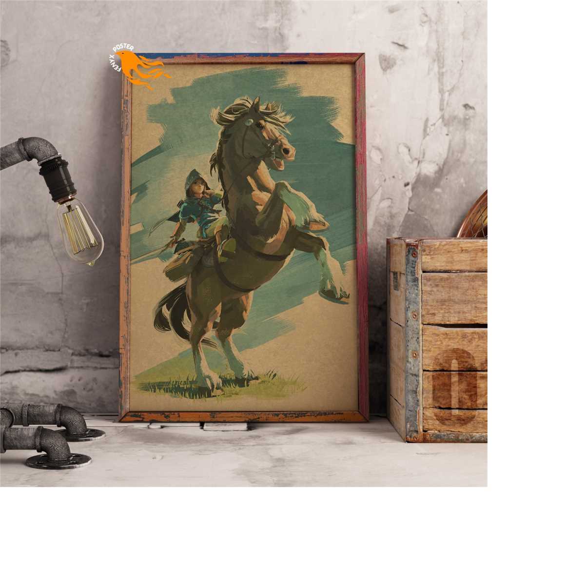 The Legend of Zelda Retro Poster, Kraft Paper Print, Game Wa | Inspire ...