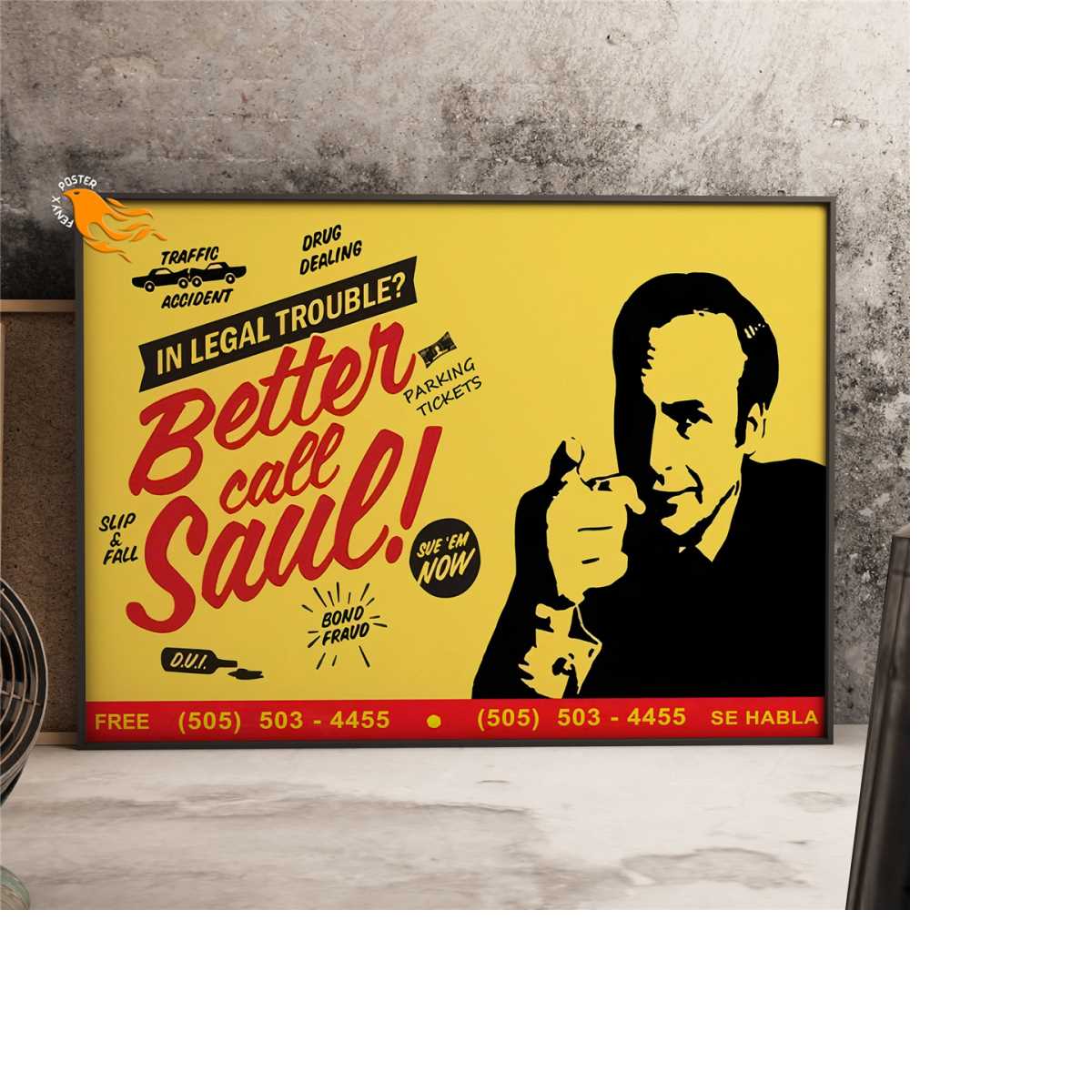 Better Call Saul Retro Poster, Kraft Paper Print, TV Series | Inspire ...