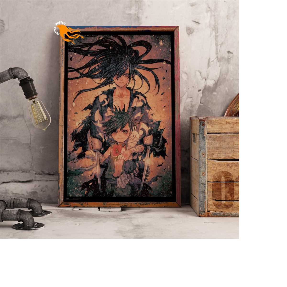 Dororo Retro Poster, Kraft Paper Print, Anime Wall Art Gift | Inspire ...