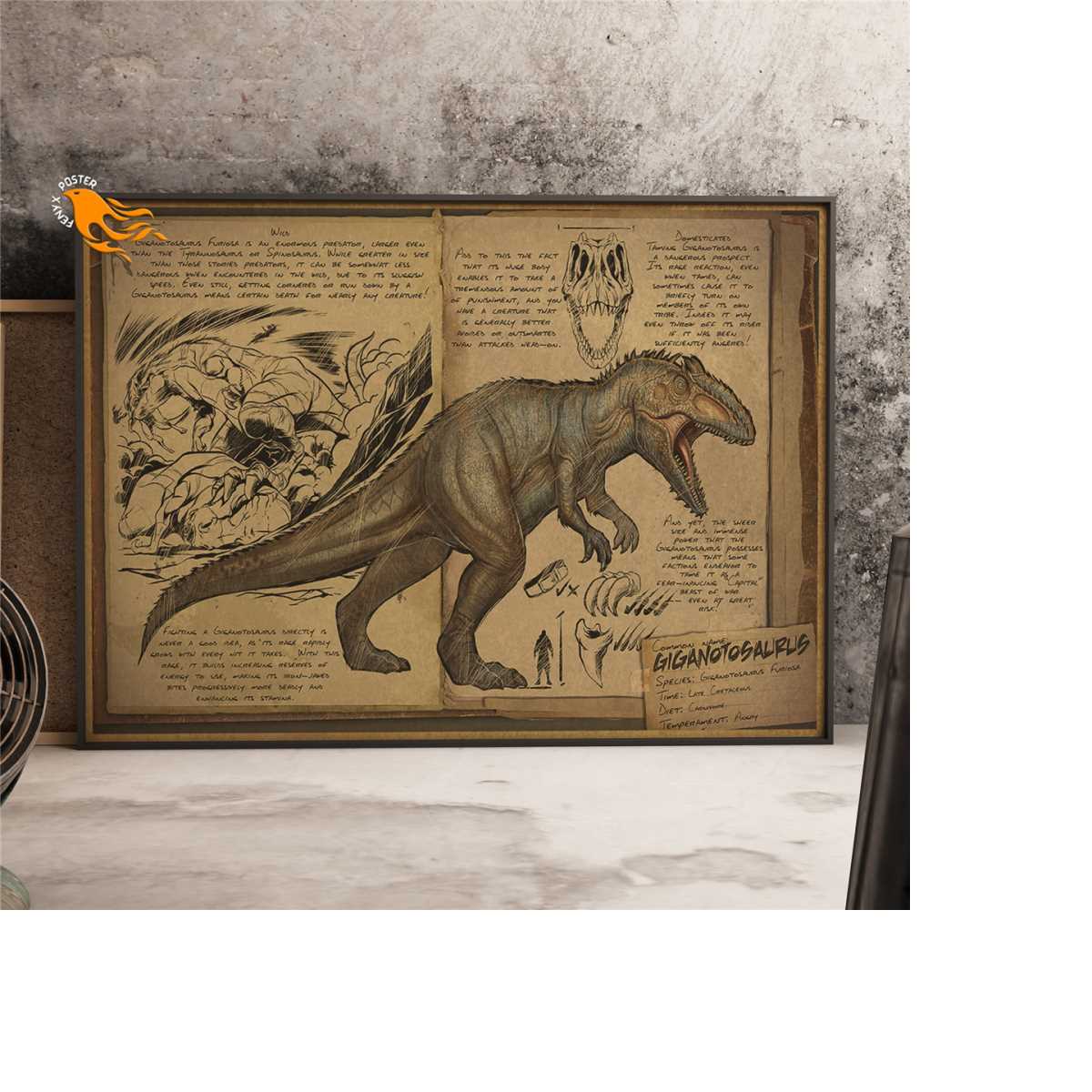 ARK: Survival Evolved Retro Poster, Kraft Paper Print, Game | Inspire ...