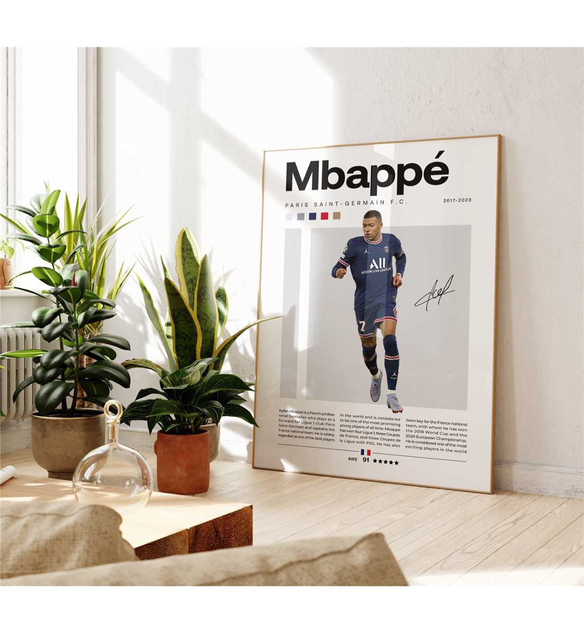 Kylian Mbapp Poster, Mbappe Poster, Soccer Gifts, Sports | Inspire Uplift