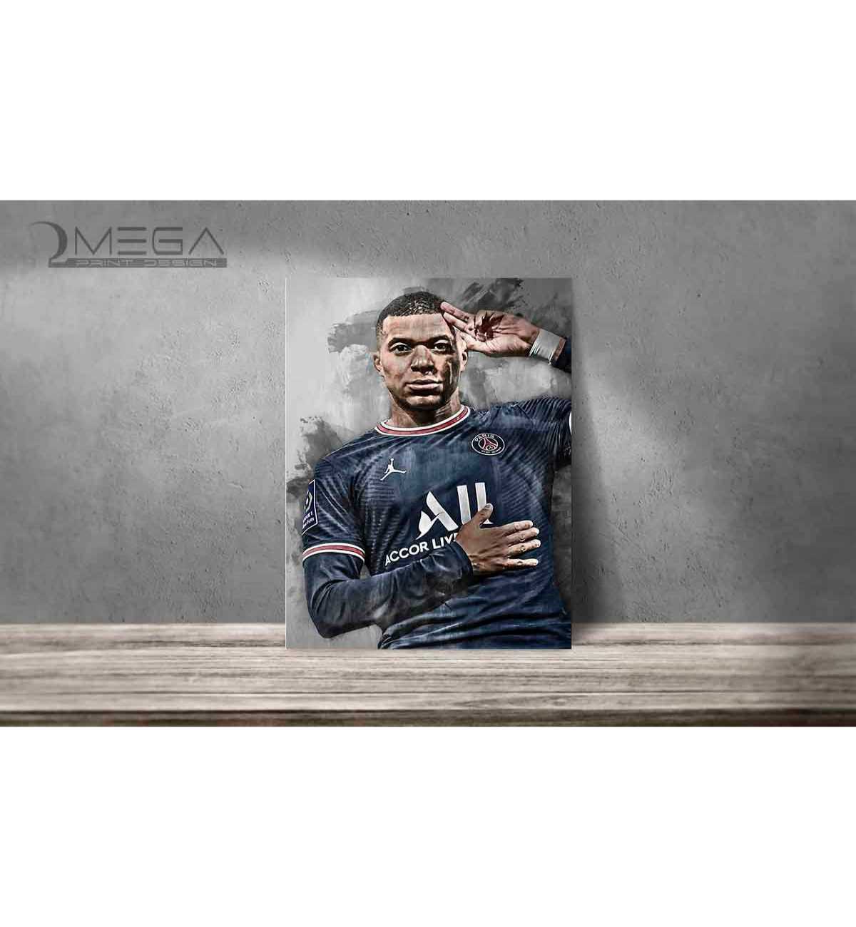 Mbappe poster Kylian Mbapp print Football art print - Inspire Uplift