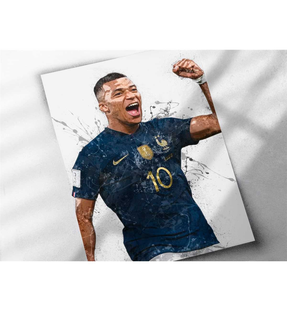 Kylian Mbappe Poster - Canvas Print, Sports Framed | Inspire Uplift