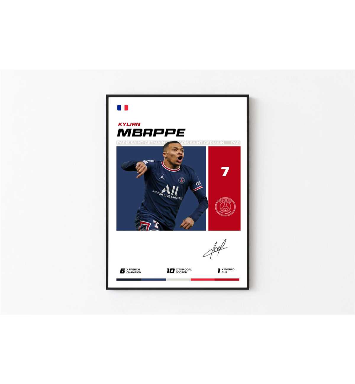 Mbappe Poster, Minimalist Poster, Sports Poster, Wall Art - Inspire Uplift