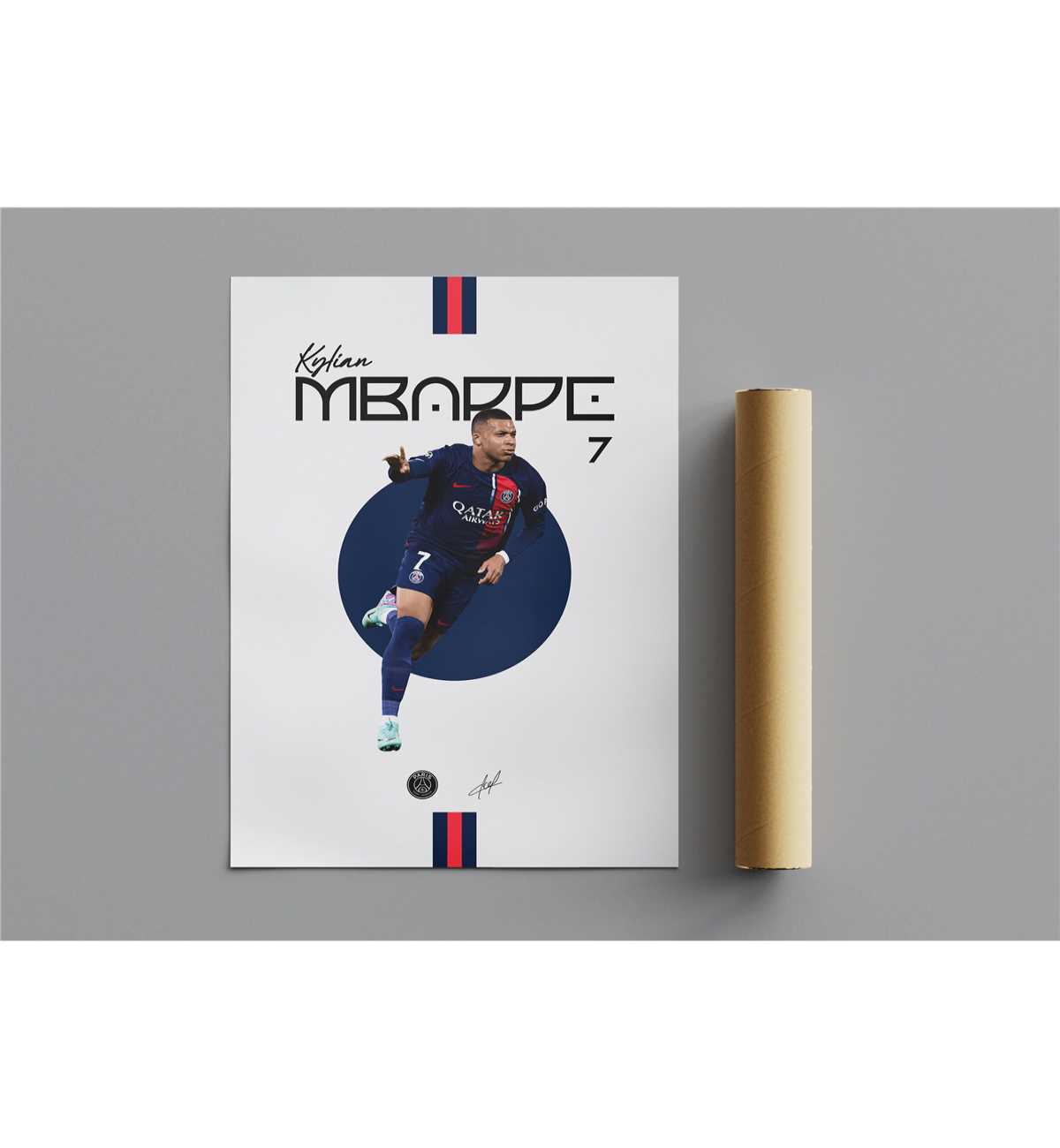 Kylian Mbappe Poster, Minimalist Poster, Sports Poster, Wall - Inspire ...