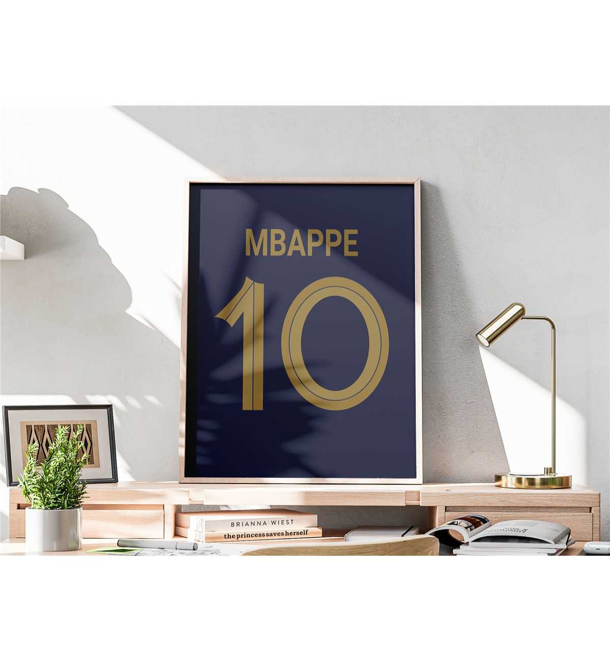 Printable Kylian Mbappe Jersey Wall Art, 3 Size | Inspire Uplift