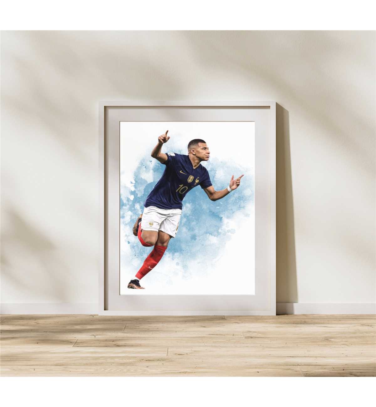 Kylian Mbappe Poster Print, Kylian Mbappe Wall Art | Inspire Uplift