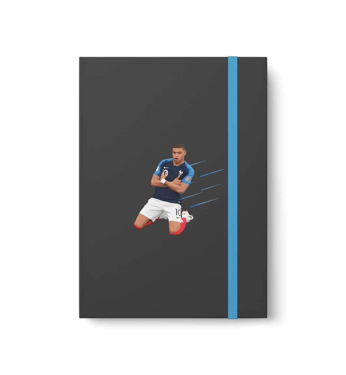 Color Contrast Notebook - Ruled, Kylian Mbapp portrait | Inspire Uplift