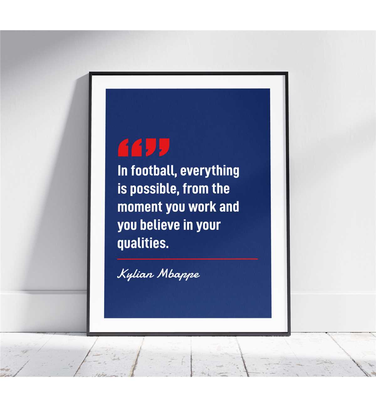 Inspirational Motivational Football Quote Print | Kylian Mba | Inspire ...
