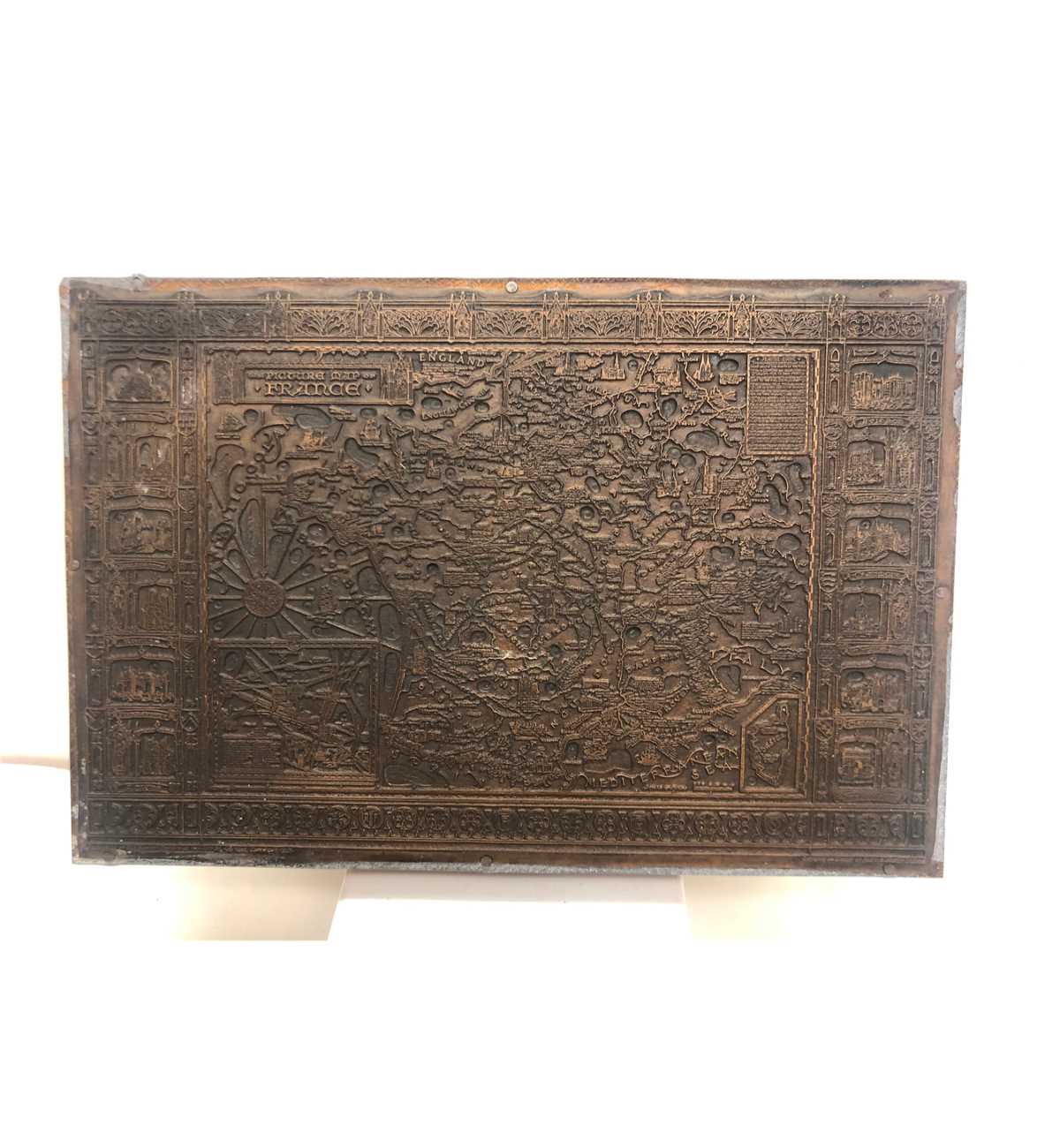 Vintage copper and wood engraved map of France | Inspire Uplift