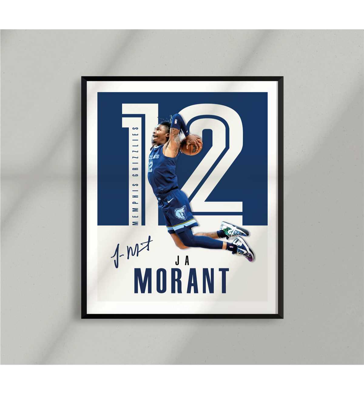 Sport Design - Ja Morant, Memphis Grizzlies, Minimalist | Inspire Uplift