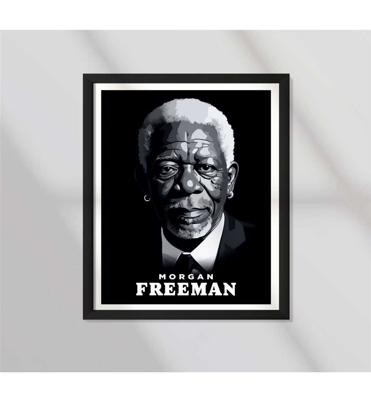 Poster Minimalist Design - Morgan Freeman - Democrat | Inspire Uplift
