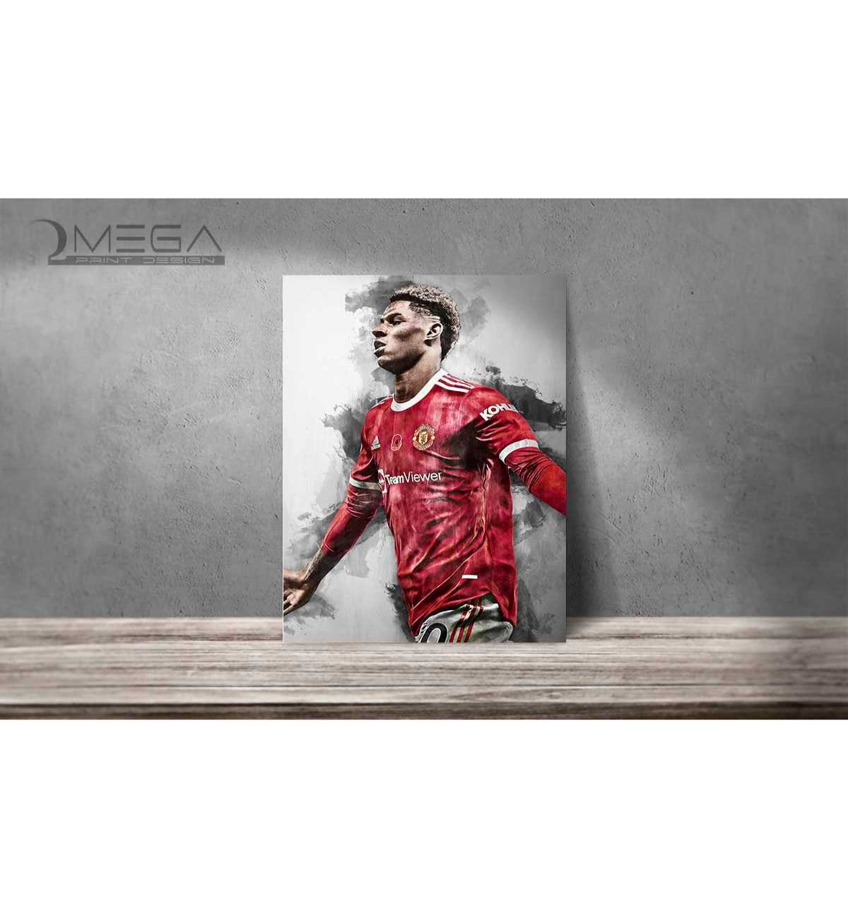 Marcus Rashford poster Rashford print Manchester United art | Inspire ...