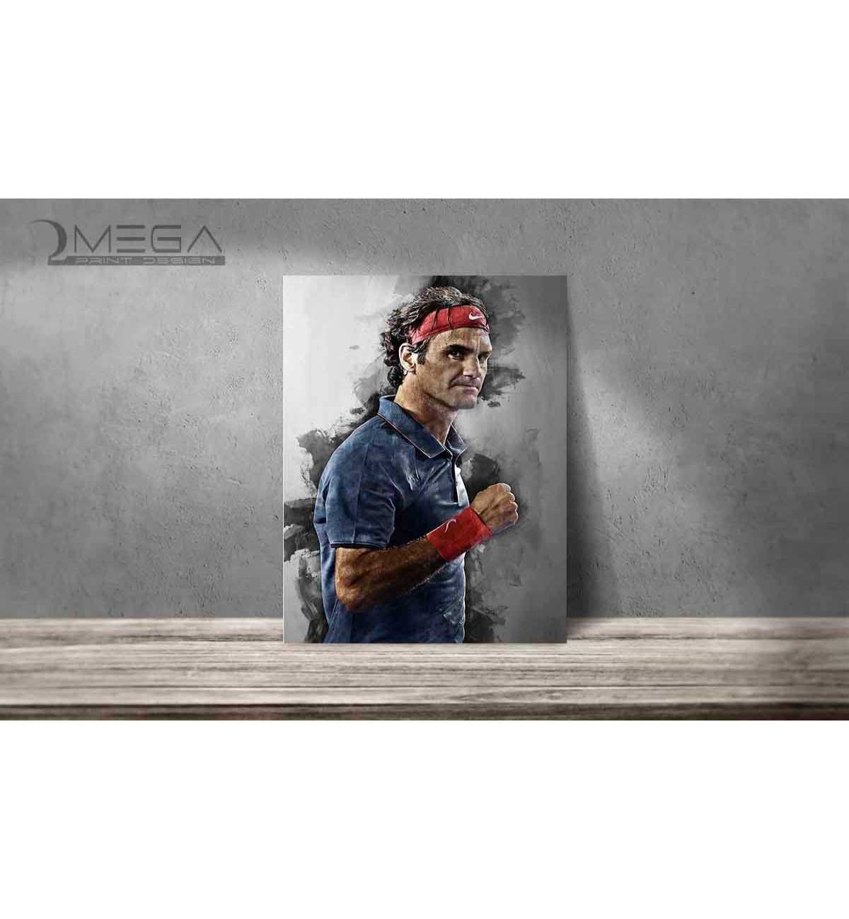 Roger Federer poster Federer print art print wall | Inspire Uplift