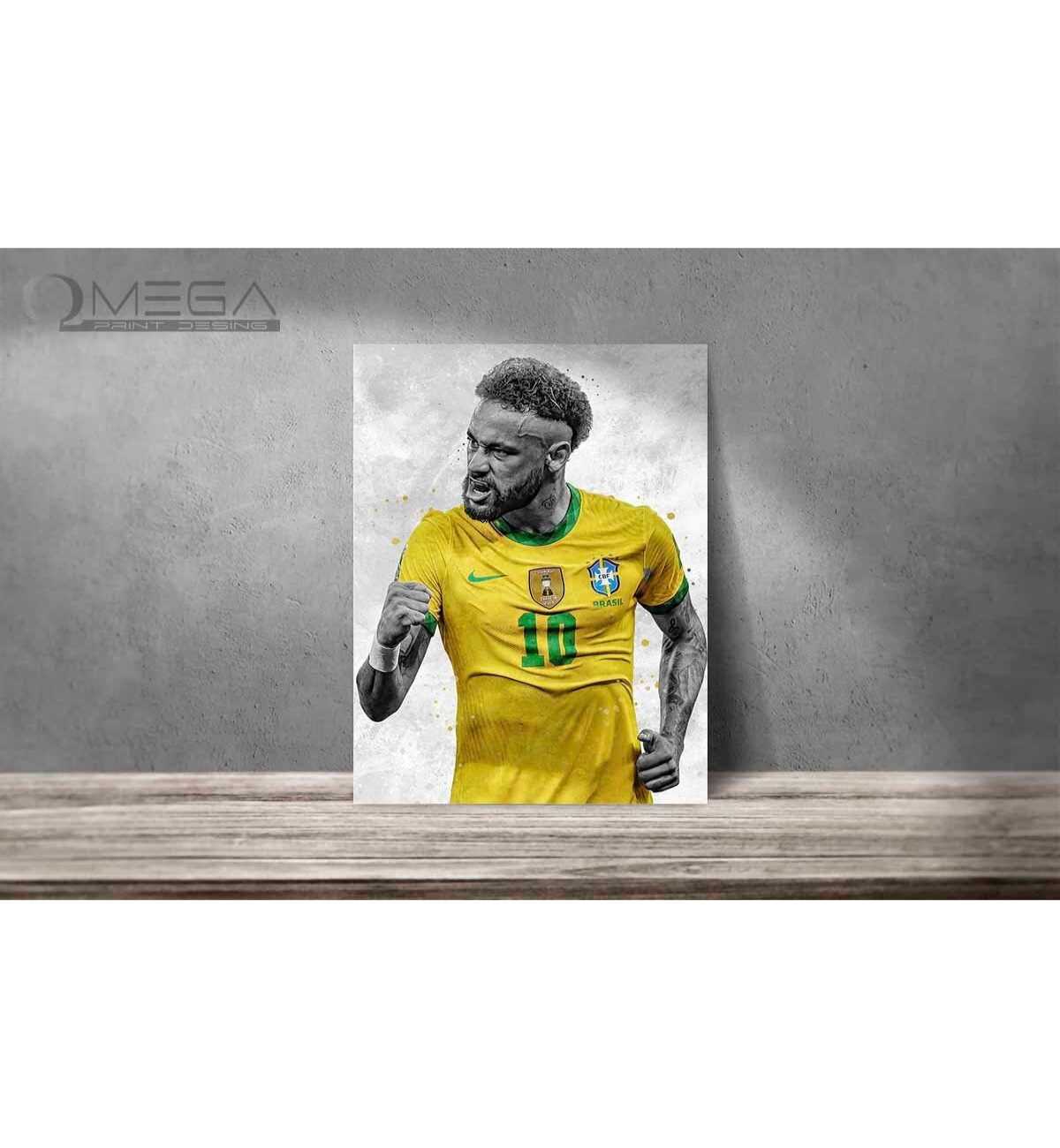 Neymar poster Neymar print Brazil art print wall - Inspire Uplift
