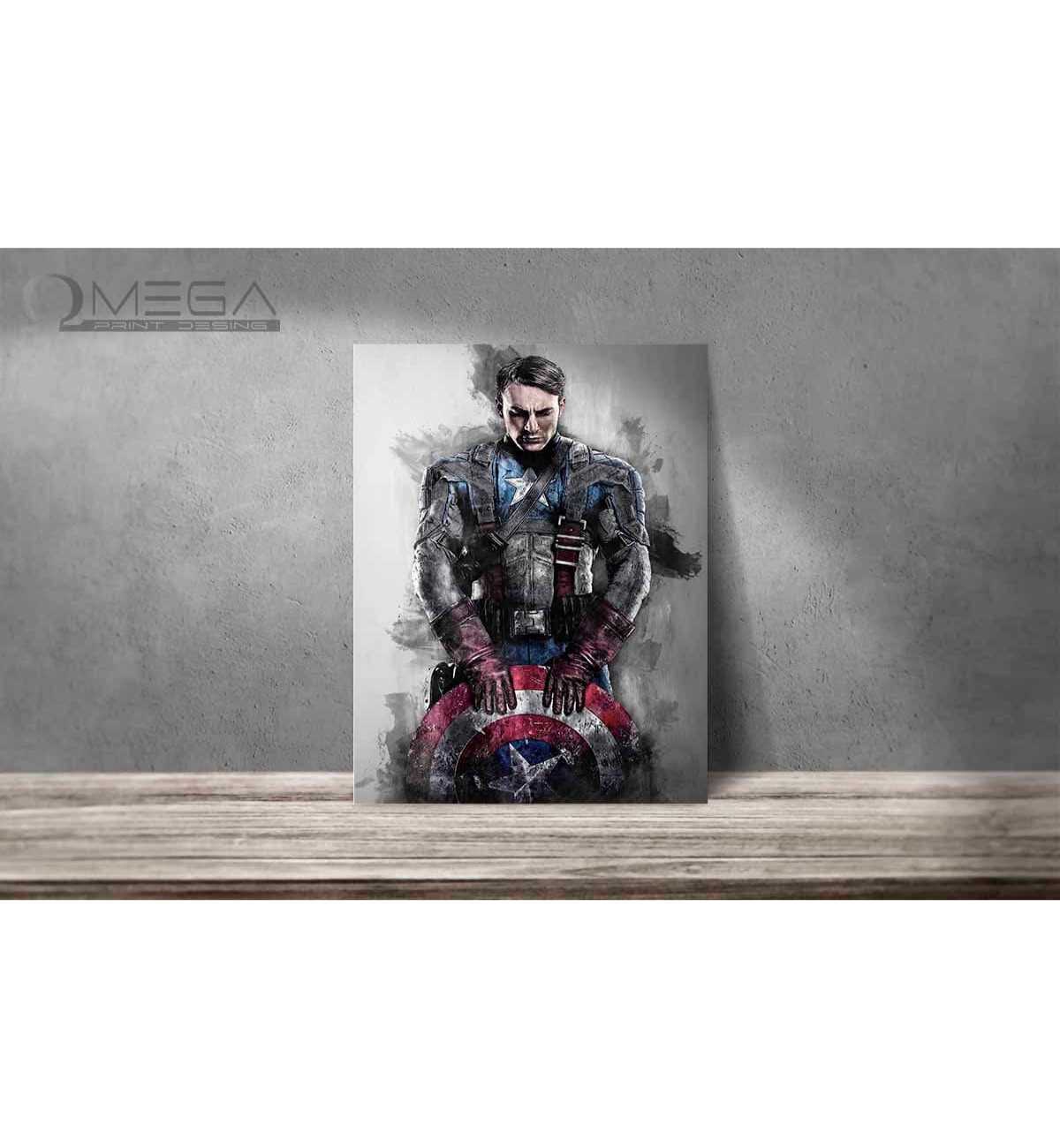 Captain America poster Steve Rogers print art print - Inspire Uplift