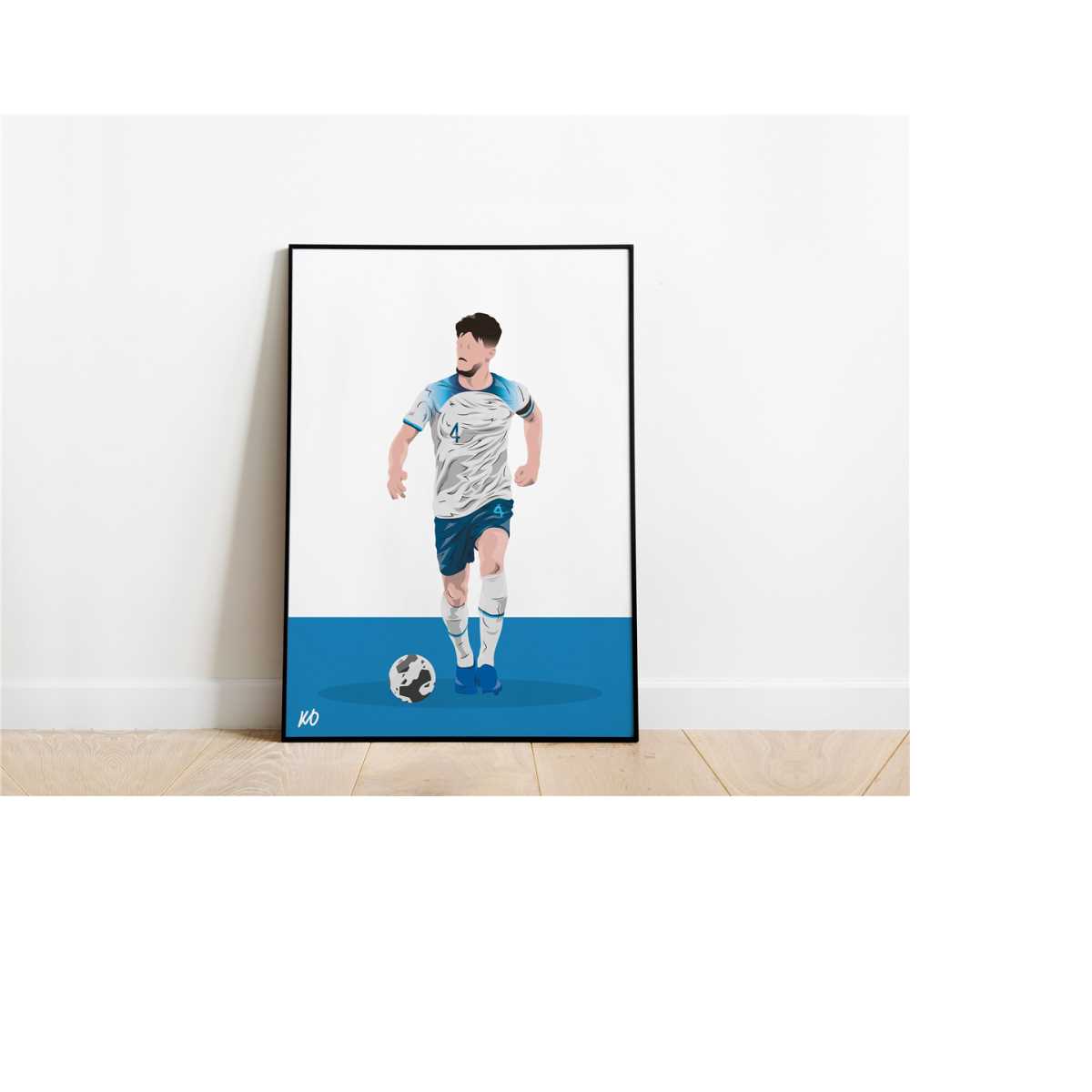Declan Rice England Football Poster Print Wall Art, Office, | Inspire ...