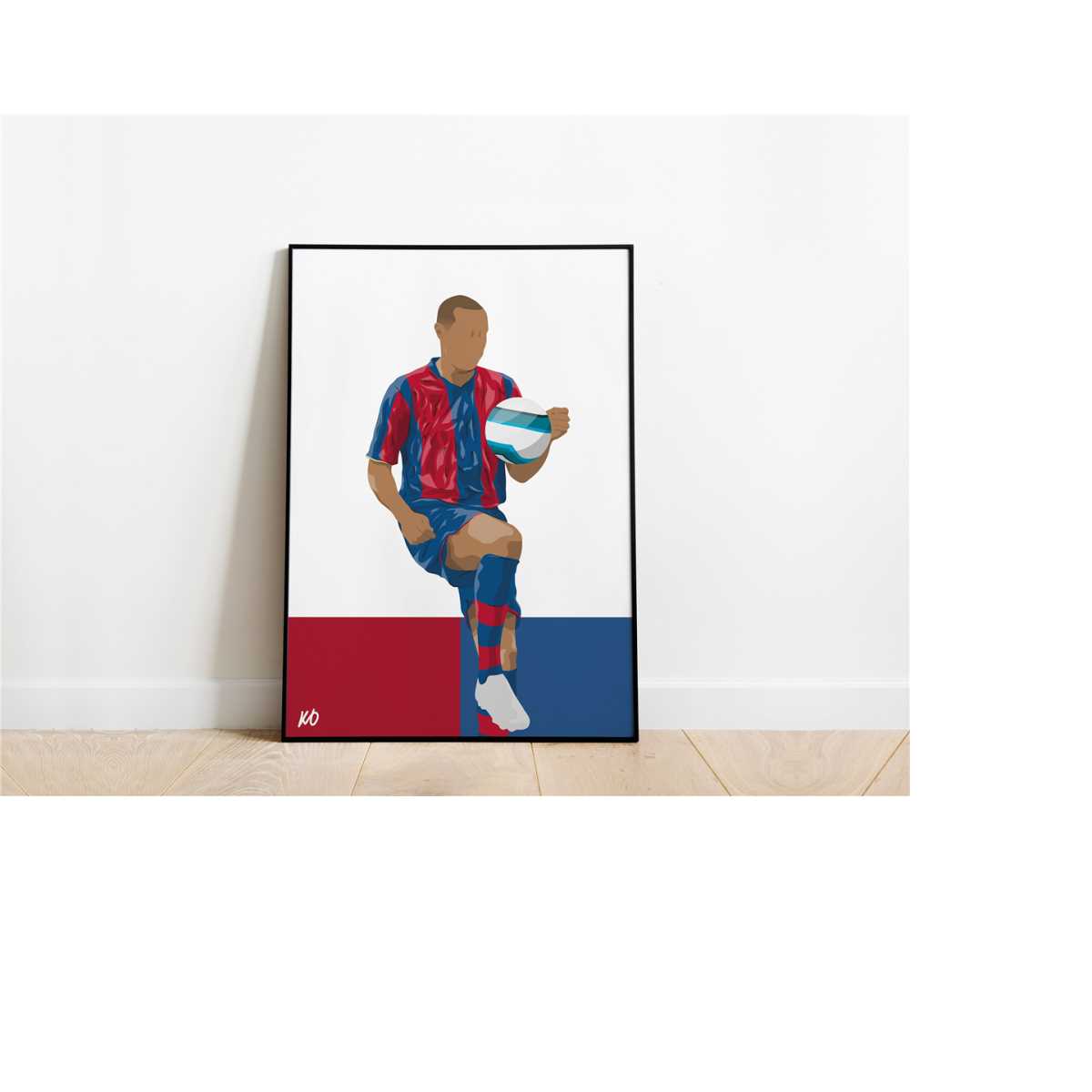 Thierry Henry Barcelona Icon Football Poster Print A3 / A4 / | Inspire ...