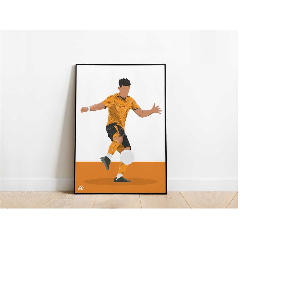 Matheus Nunes Wolves Football Poster Print A3 / A4 / A5 Wall | Inspire ...