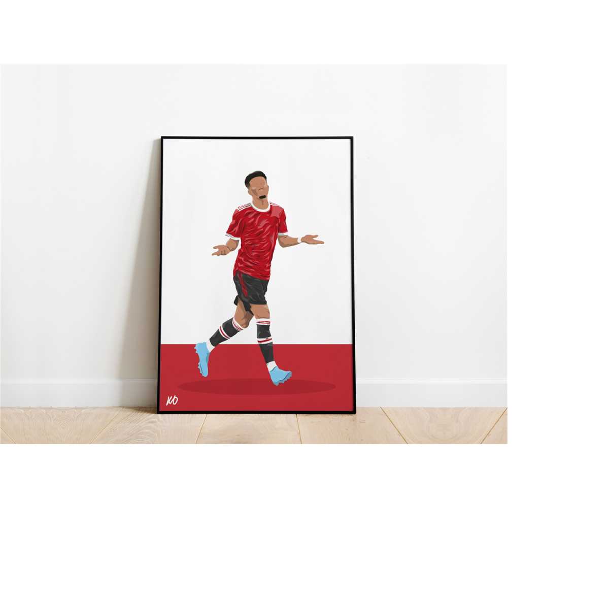 Jadon Sancho Manchester United Football Poster Print A3 / A4 - Inspire ...