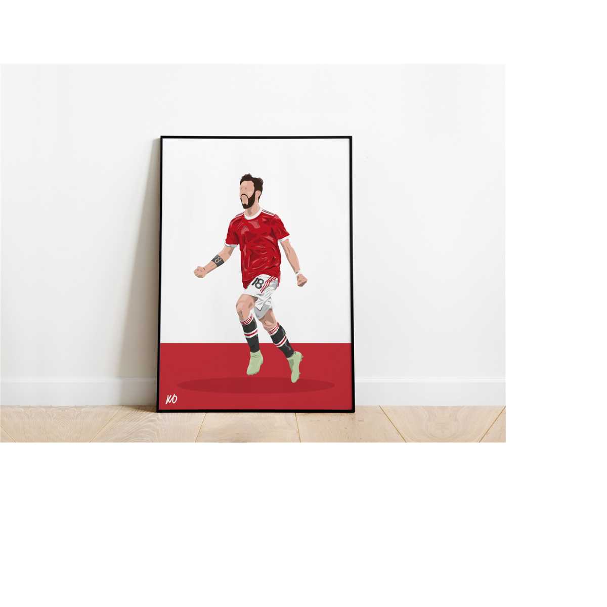 Bruno Fernandes Manchester United Football Poster Print A3 / | Inspire ...