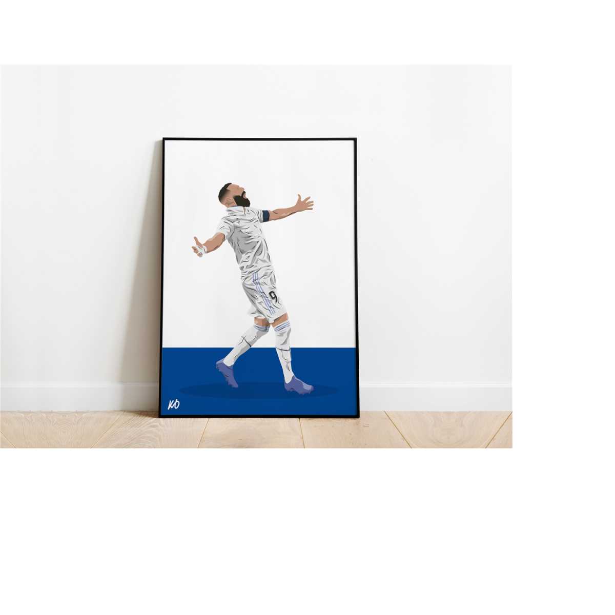 Karim Benzema Real Madrid Football Poster Print A3 / A4 / A5 - Inspire ...