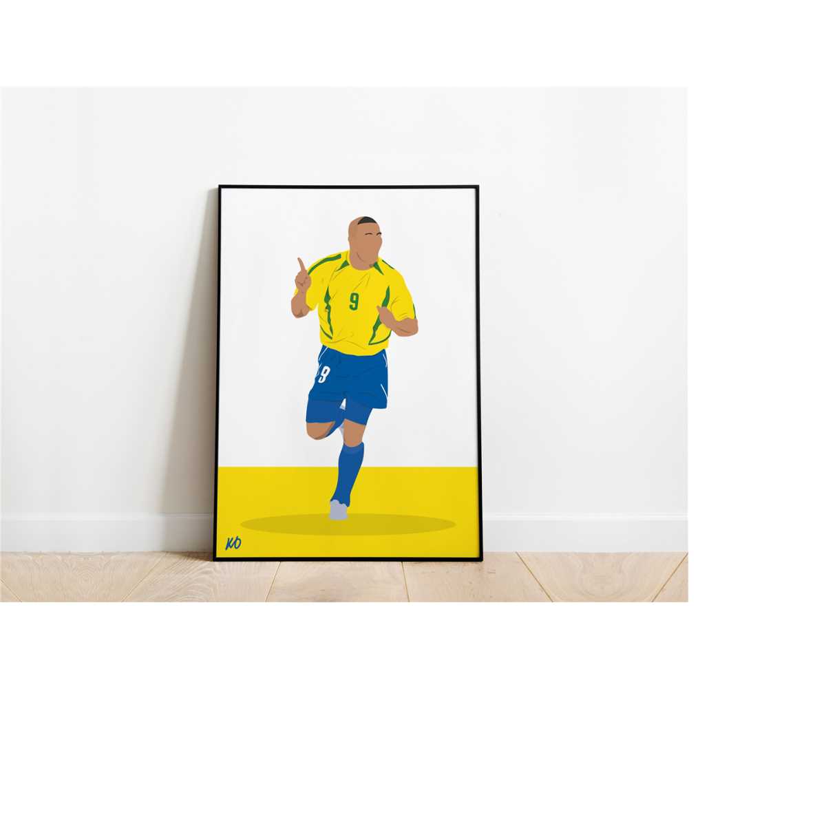 R9 Ronaldo Brazil Icon Football Poster Print A3 / A4 / A5 Wa | Inspire ...