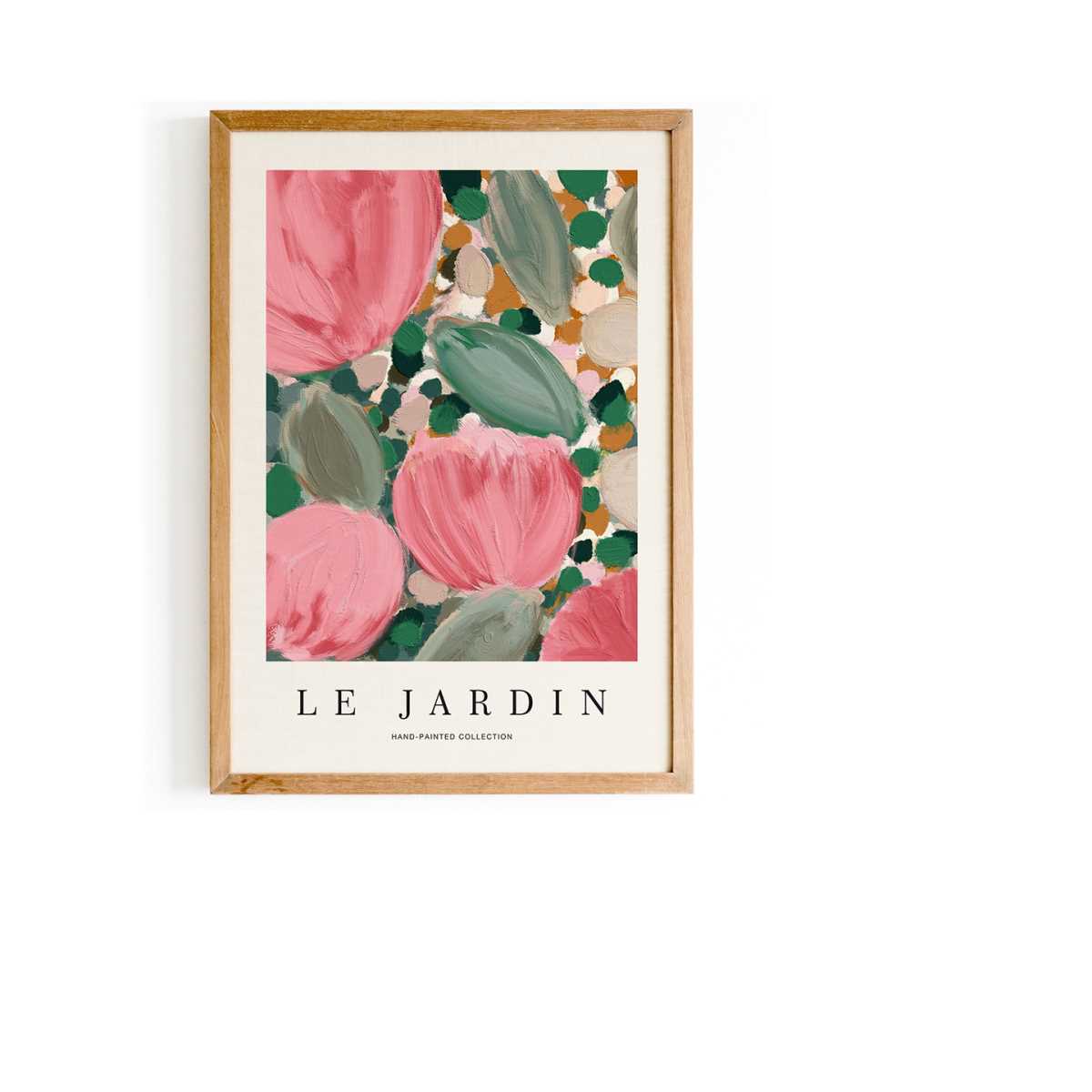Le Jardin Poster, Abstract Acrylic Painting Print, Botanical | Inspire ...