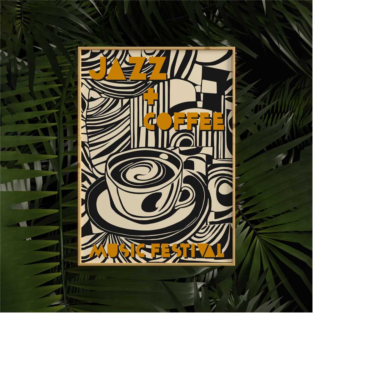 Jazz and Coffee Poster, Jazz Retro Print, Music Festival Pos | Inspire ...