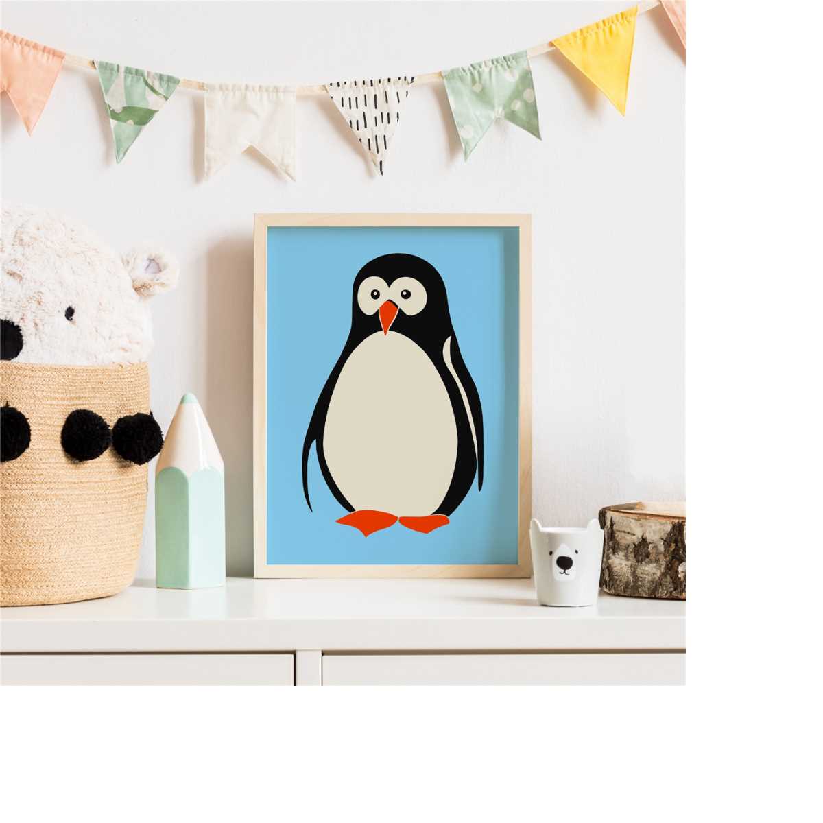 Penguin Poster, Adorable Art, Kids Room Decor, Happy Feet, P | Inspire ...