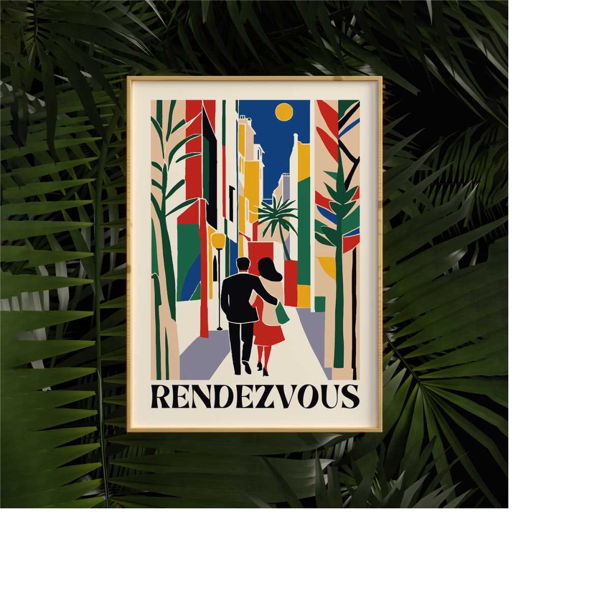 Rendezvous Poster, Romantic Wall Art, Love Decor Print, Styl | Inspire ...