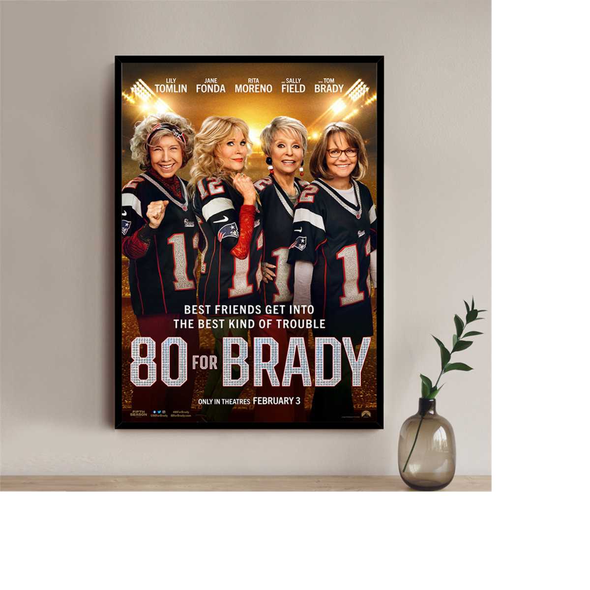 80 For Brady 2023 Movie Poster - High quality Canvas art pri - Inspire ...