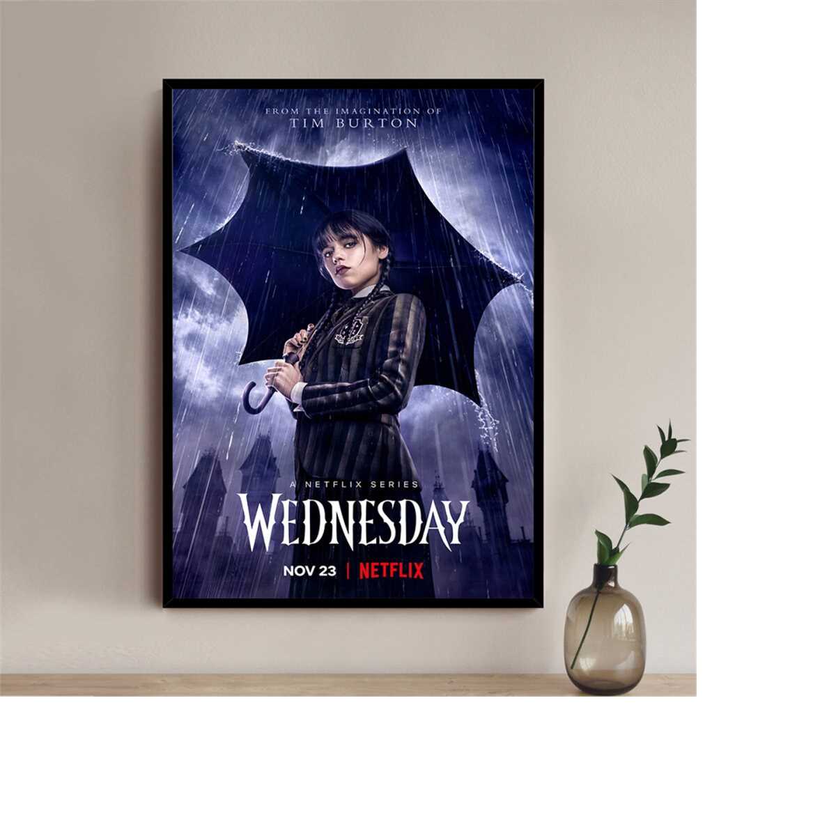 Wednesday Movie Poster - High quality Canvas art print - Roo | Inspire ...