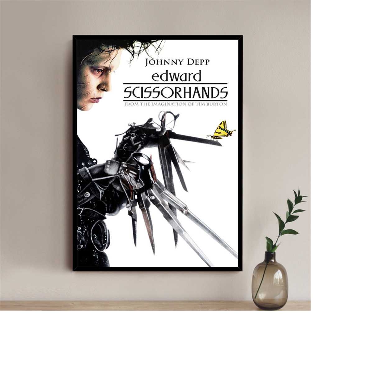 Edward Scissorhands (1990) Movie Poster - High quality Canva - Inspire ...